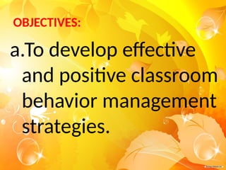 Strengthening Classroom Management and Discipline for Positive Student ...