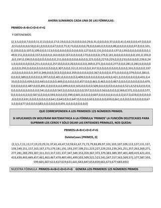 LA CRIBA DE FIBONACCI PARA NÚMEROS PRIMOS | DOCX