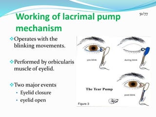 Lacrimal Apparatus: Different structure, Tear Film and Lacrimal Pump | PPTX
