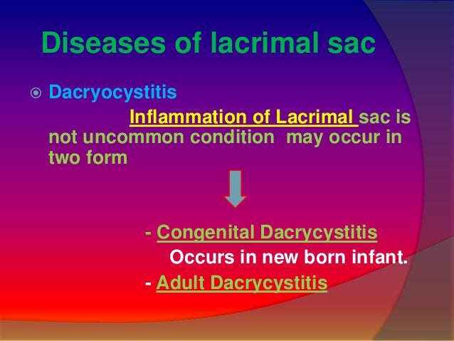 Lacrimal sac syringing | PPTX | Eye and Vision Conditions | Diseases ...