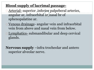Lacrimal apparatus anatomy by Dr sravani | PPTX