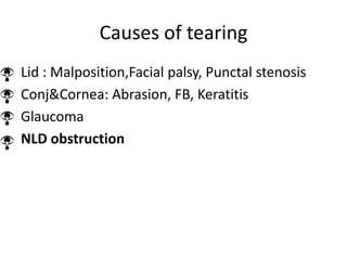 Lacrimal disorders | PPTX