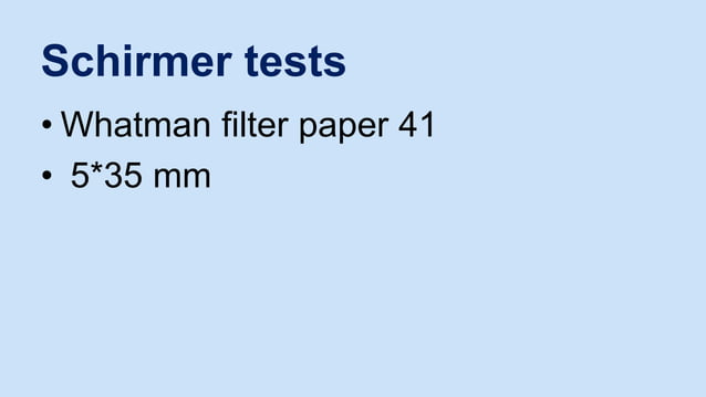 Lacrimal function tests.pptx | Eye and Vision Conditions | Diseases and ...