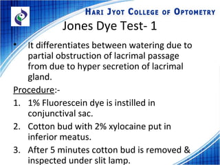 Lacrimal function test kapil | PPT