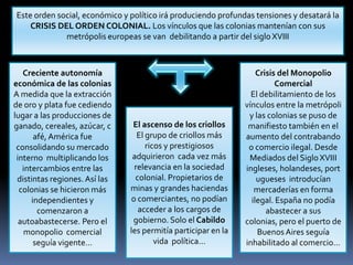 La crisis del orden colonial | PPTX