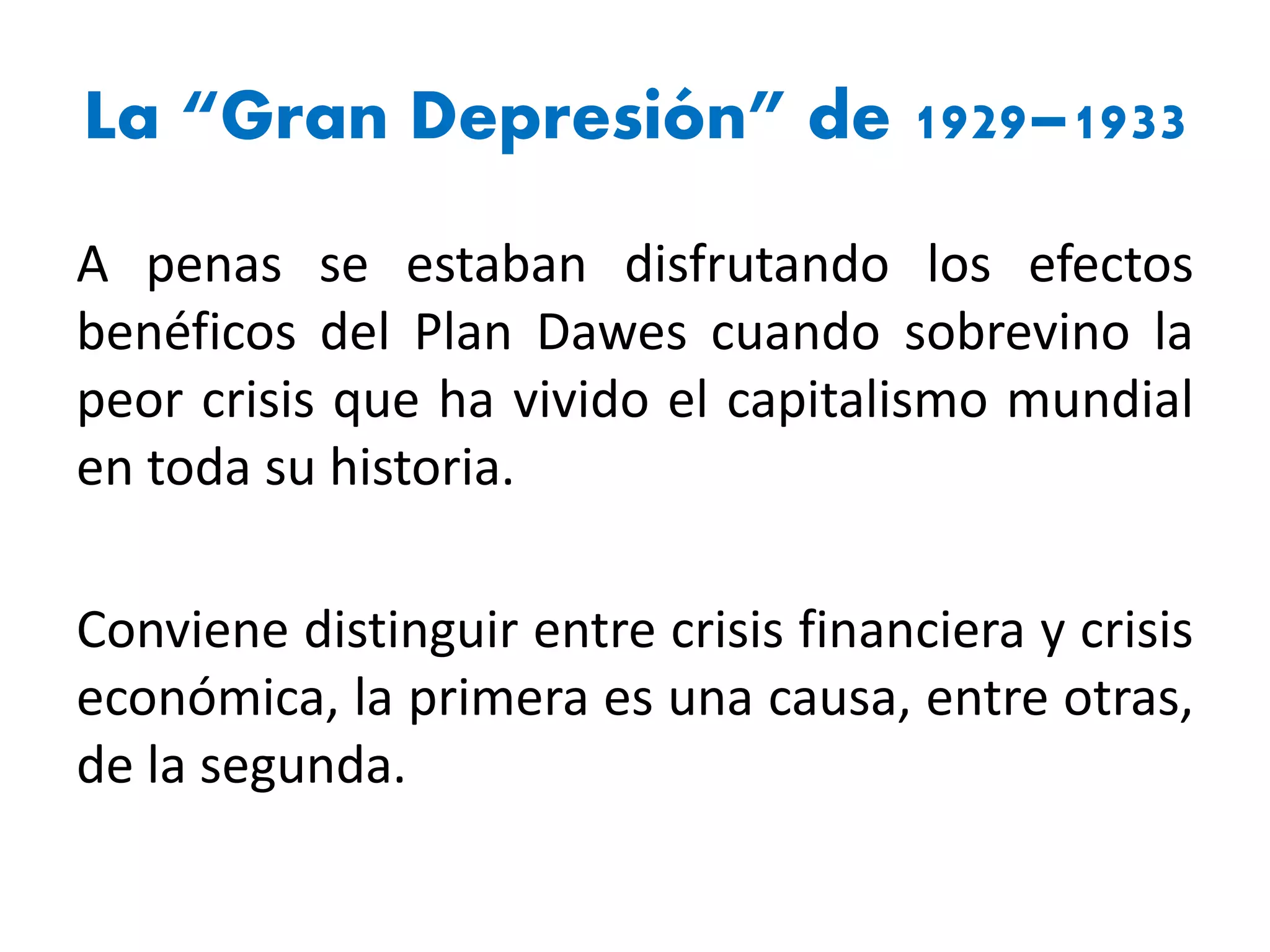 La Crisis Económica de 1929 y su repercusiones | PPTX