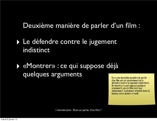 La critique de film