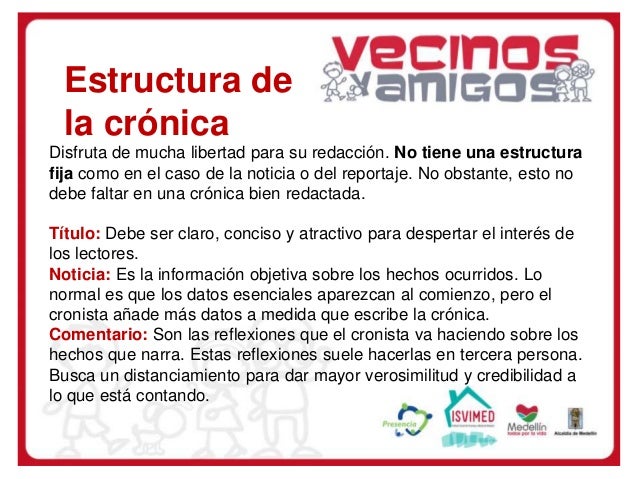Estructura De La Cronica - slingo