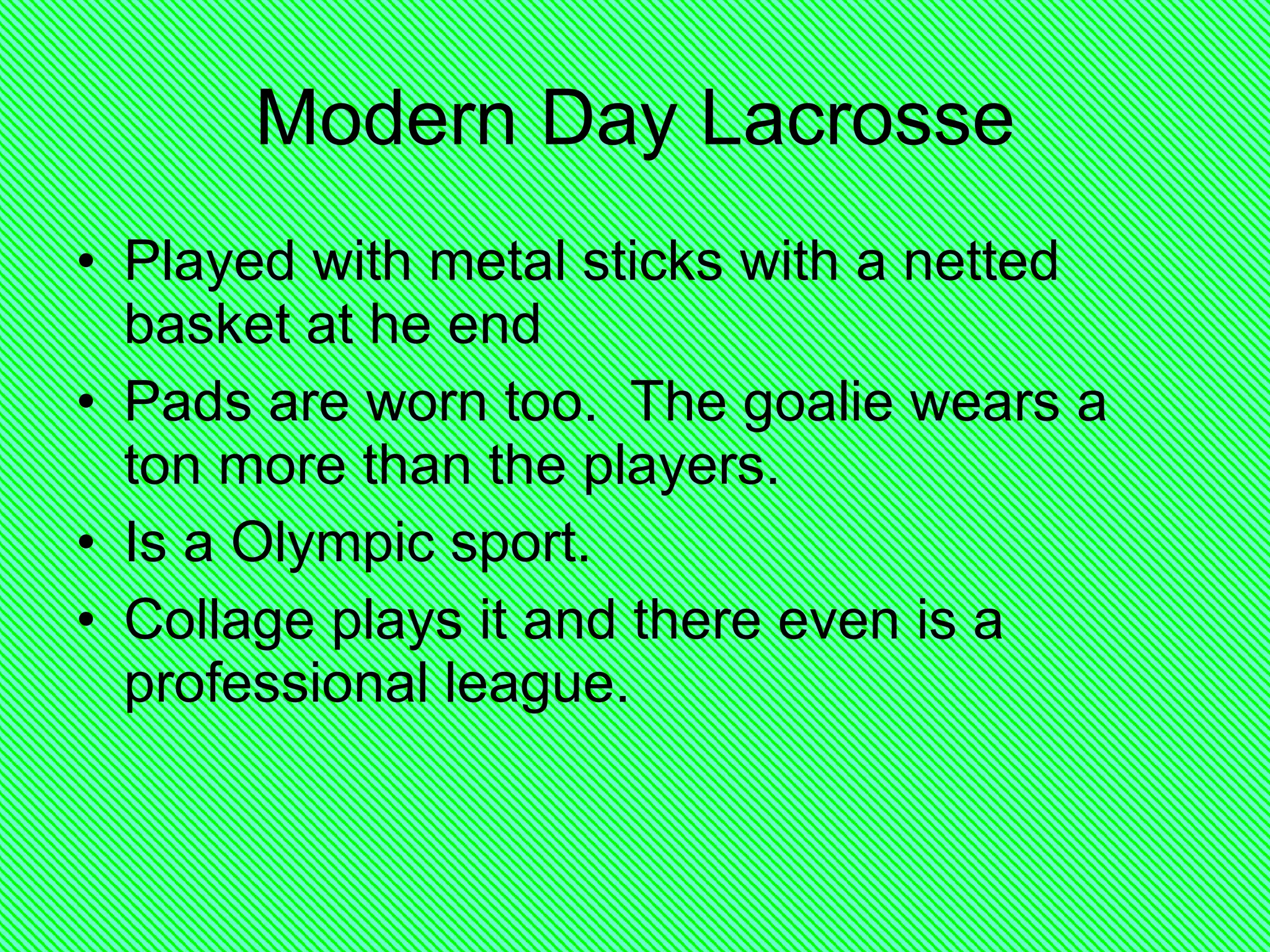 Lacrosse, first powerpoint of the year. B | PPT