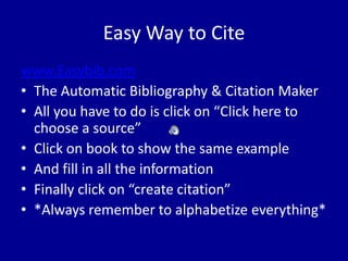 How to Create a Works Cited List In MLA Style | PPTX