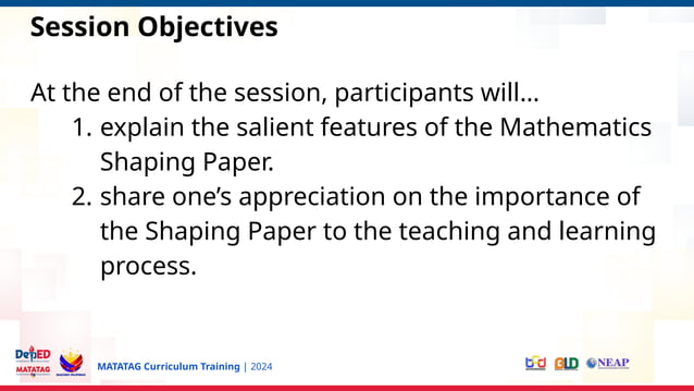 Walkthrough of Matatag Mathemetics Shaping Paper | PPTX