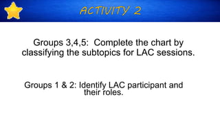Learning Action Cell (LAC) basics | PPTX