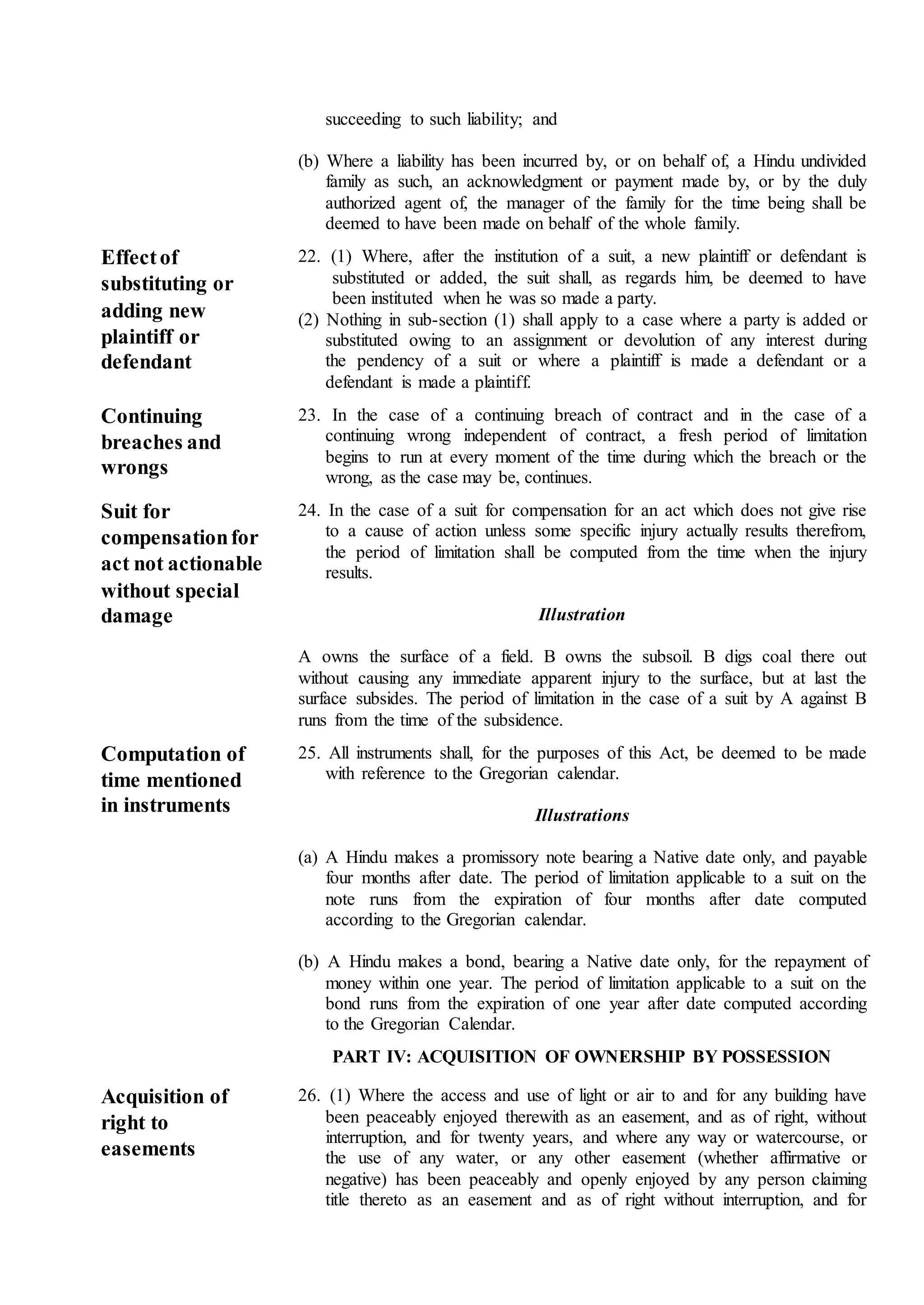 Limitation Act, Section 15 28 | PDF