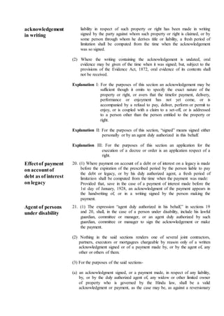 Limitation Act, Section 15 28 | DOCX