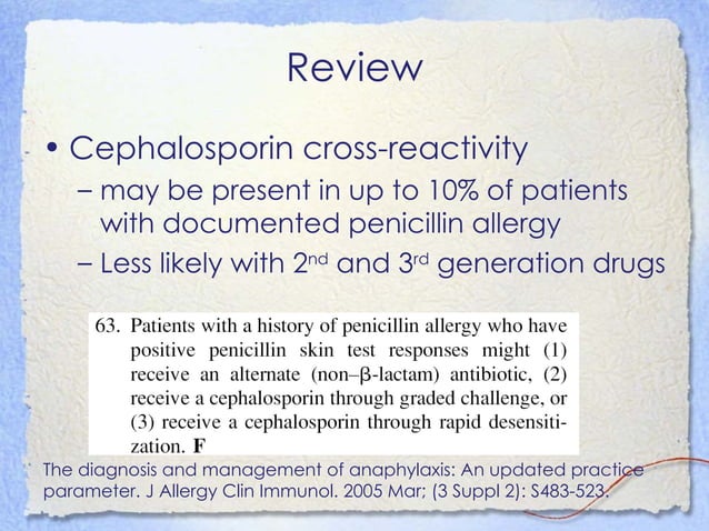 β Lactam antibiotic hypersensitivity cross-reactivity | PPT
