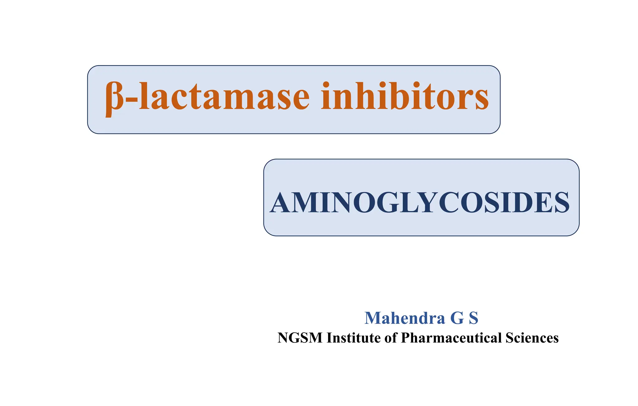 β-lactamase inhibitors.pptx | Chemistry | Science