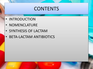 Lactam | PPTX | Chemistry | Science