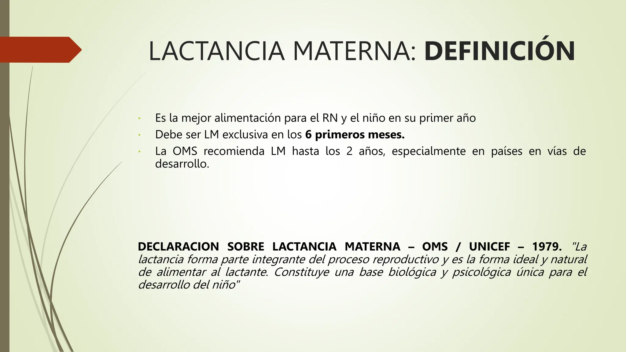 Lactancia materna, generalidades, nutrientes importantes, | PPT