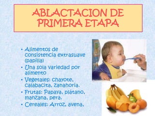 Lactancia materna y ablactacion | PPTX