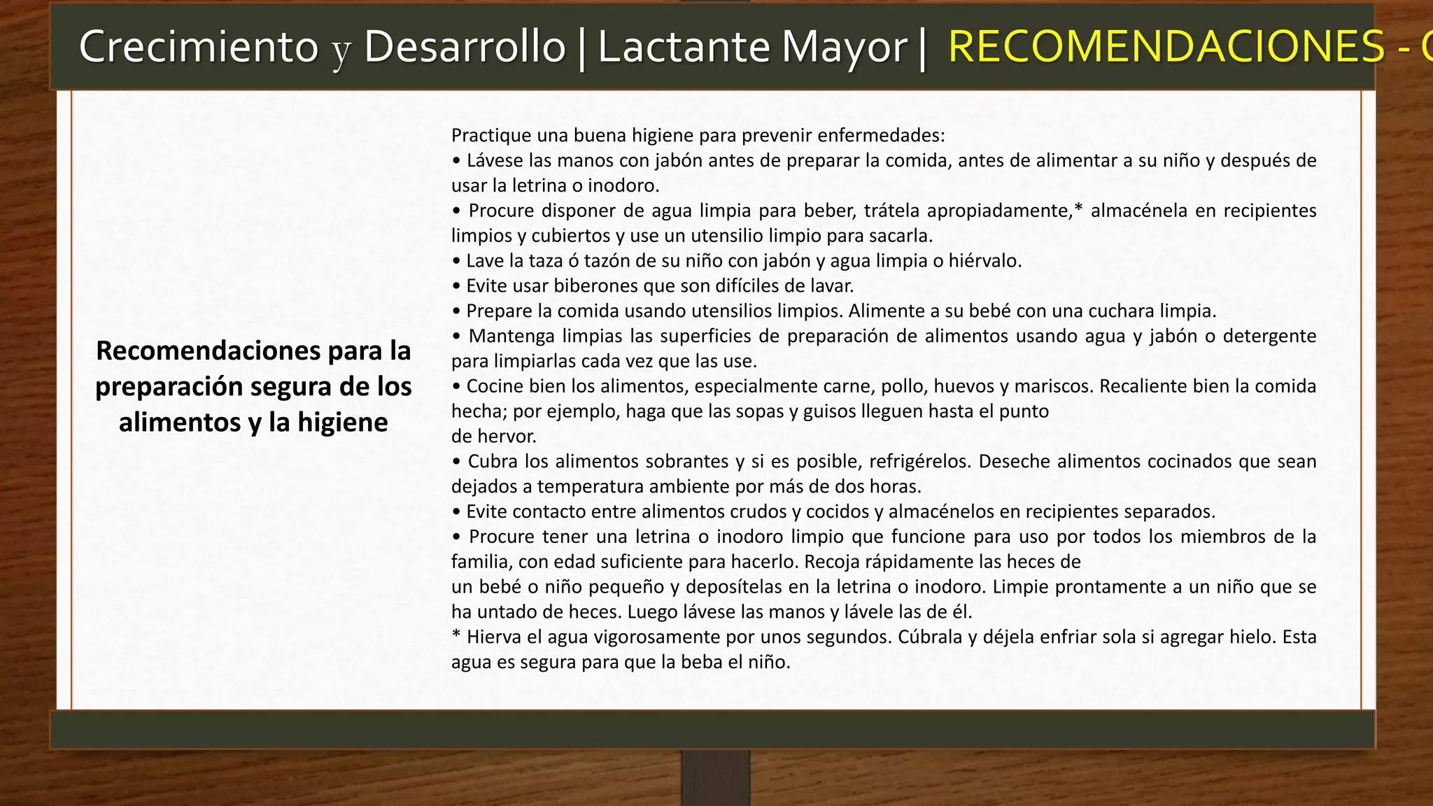 Desarrollo Humano: Lactante Mayor | PPTX