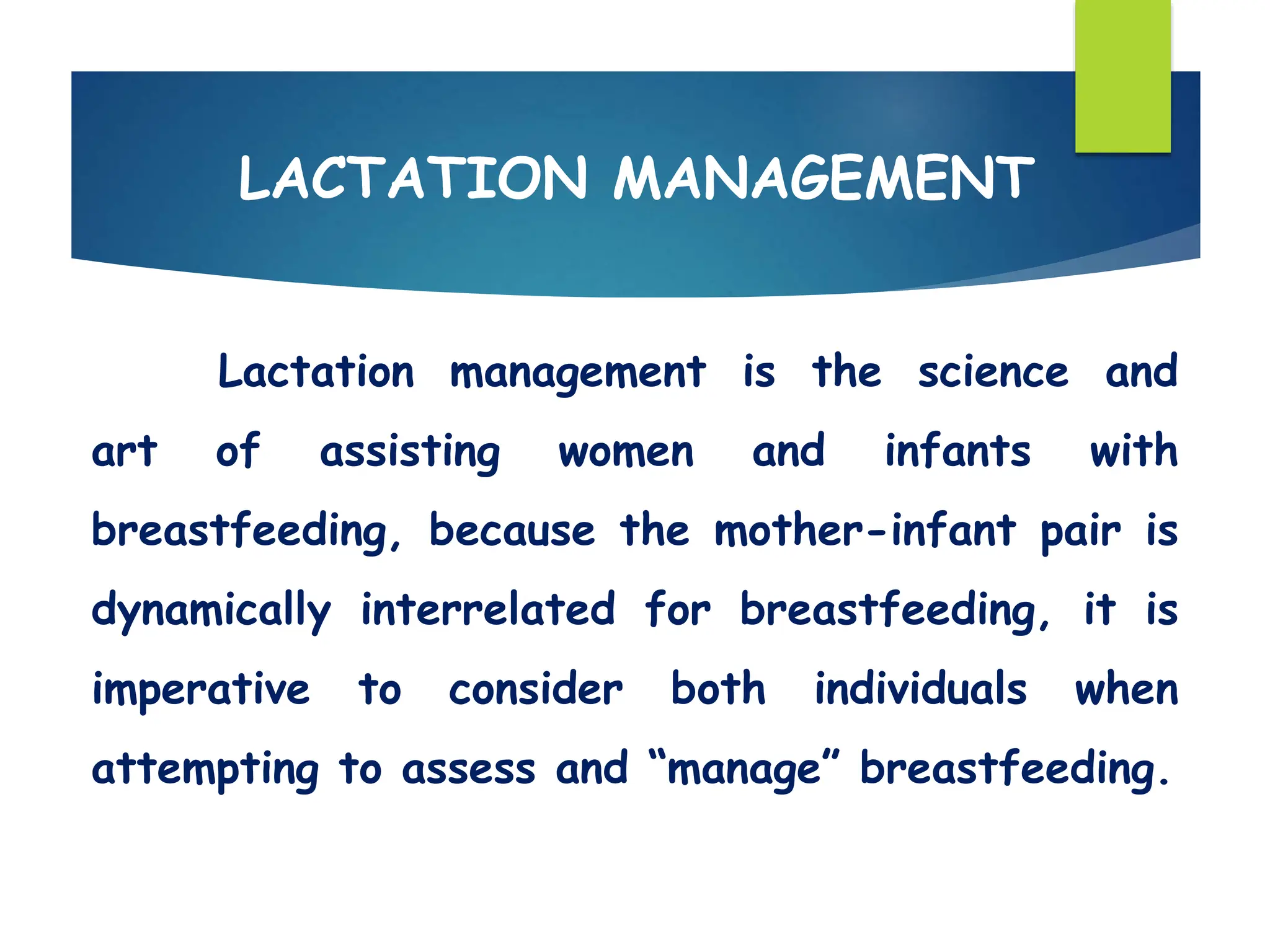 Lactation Management for postpartum mothers | PPTX