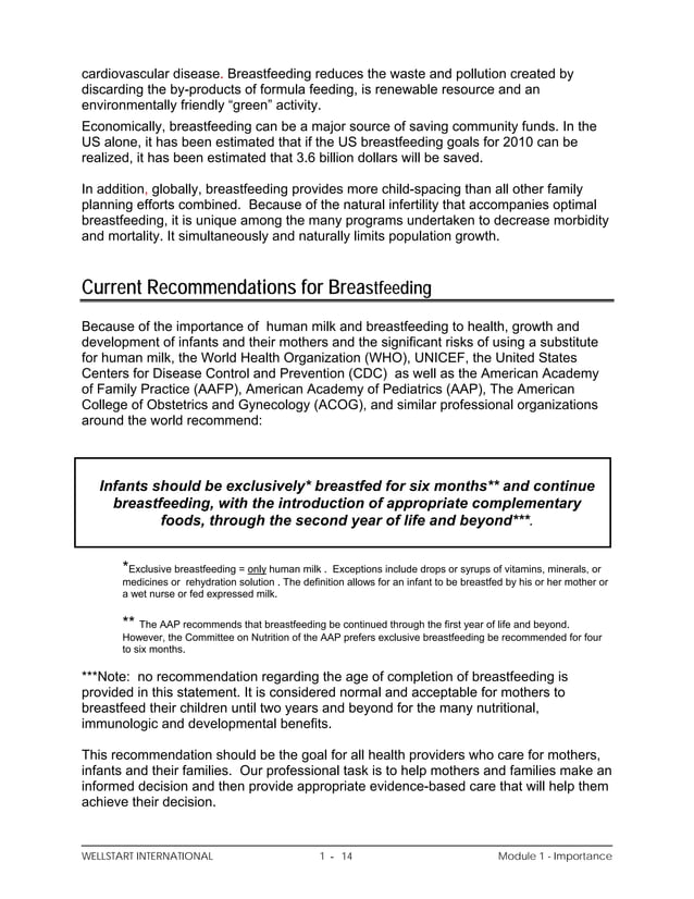 Lactation Management Self Study Modules Level I | PDF