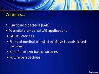 Lactic acid bacteria (lab) | PPTX