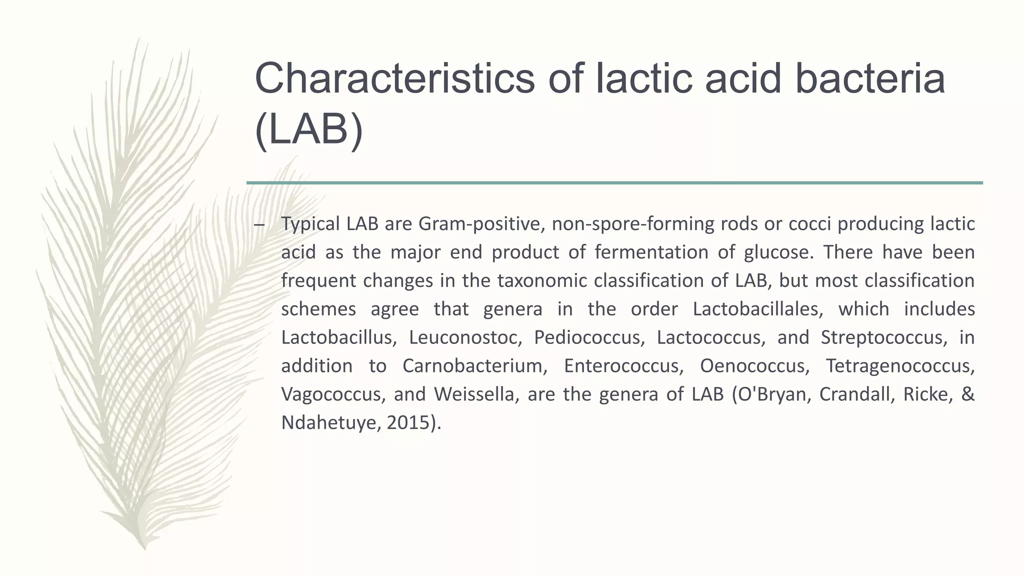 Lactic acid bacteria in food industry | PPTX