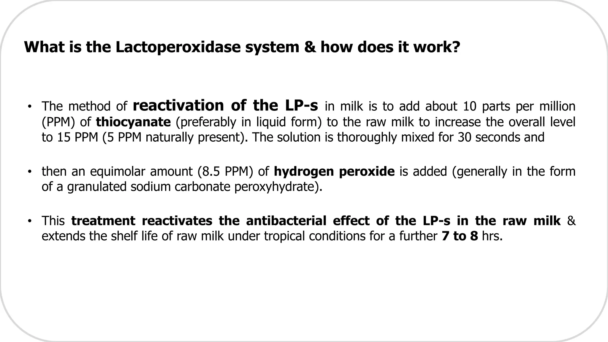 Lactoperoxidase system | PPTX