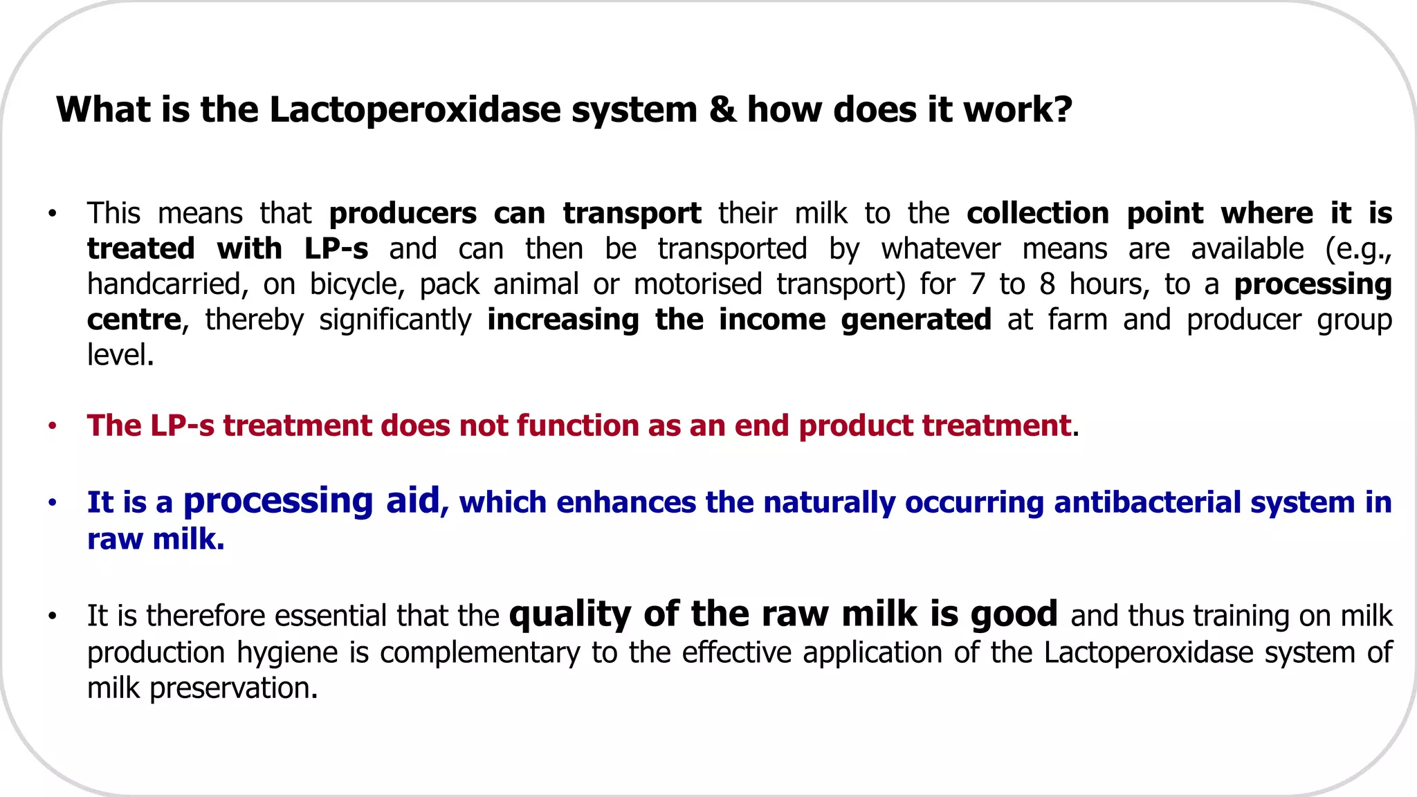 Lactoperoxidase system | PPTX