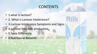 Lactose free milk (1) | PPTX