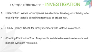 LACTOSE intolerance in newborns/children | PPTX