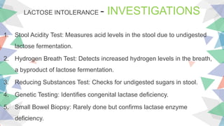 LACTOSE intolerance in newborns/children | PPTX