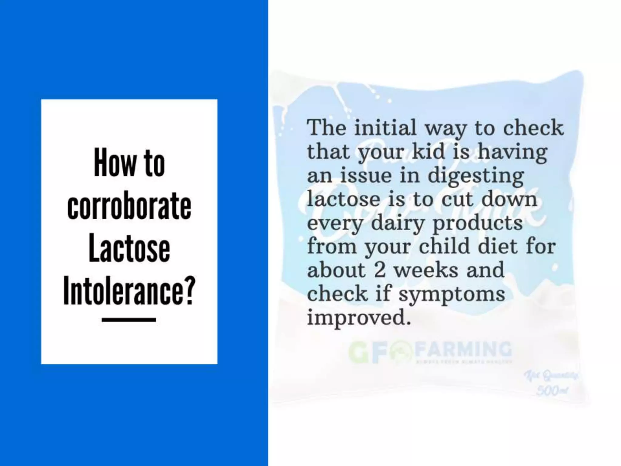 Is Lactose Intolerance Found in Kids? | GFO Farming | PPTX