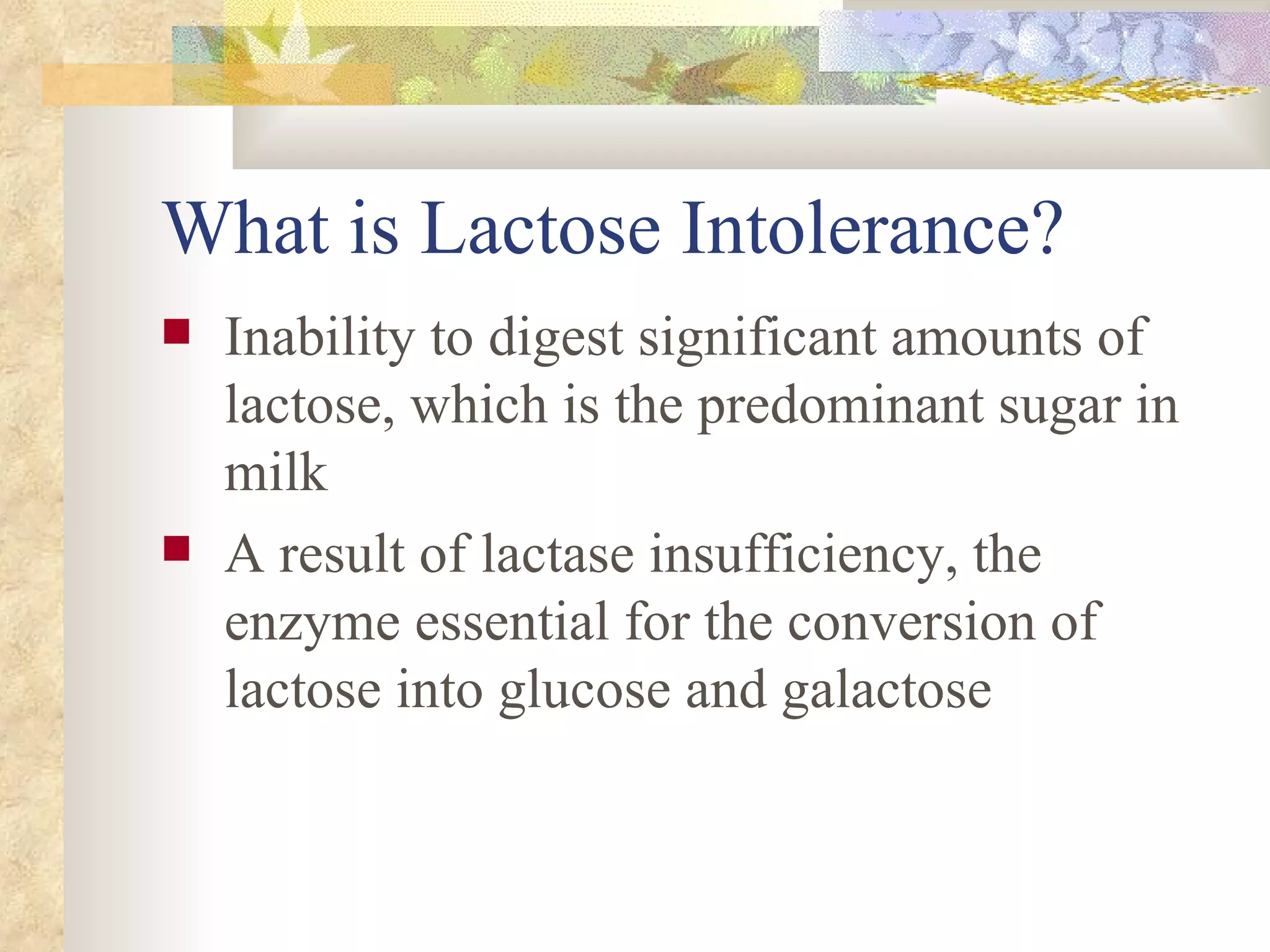 Lactose Intolerance Milk Allergy April2005nutrupdate | PPT