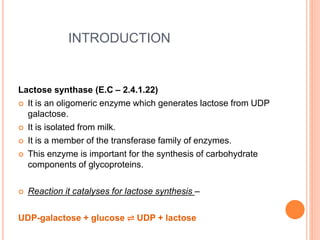 LACTOSE SYNTHASE.pptx