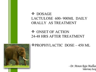 Efficacy of Lactulose in the treatment of impaction in elephants | PPT