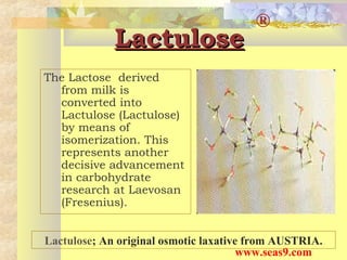 Lactulose The physiological bowel and stool regulator | PPT