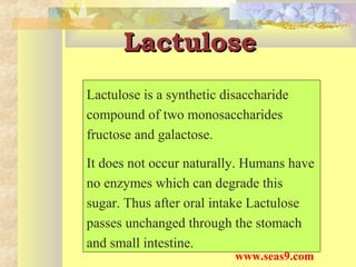 Lactulose The physiological bowel and stool regulator | PPT