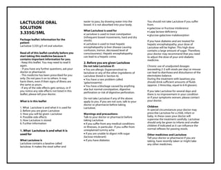Lactulose 3.335 g per 5 ml oral solution pil, taj pharmaceuticals. | PDF
