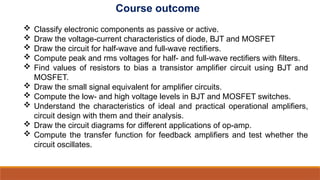 Basic Electronics (EC20201 course) presentation (IIT KGP) | PPTX