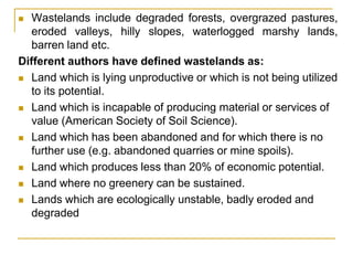 Distribution of Degraded Land and Wasteland | PPTX