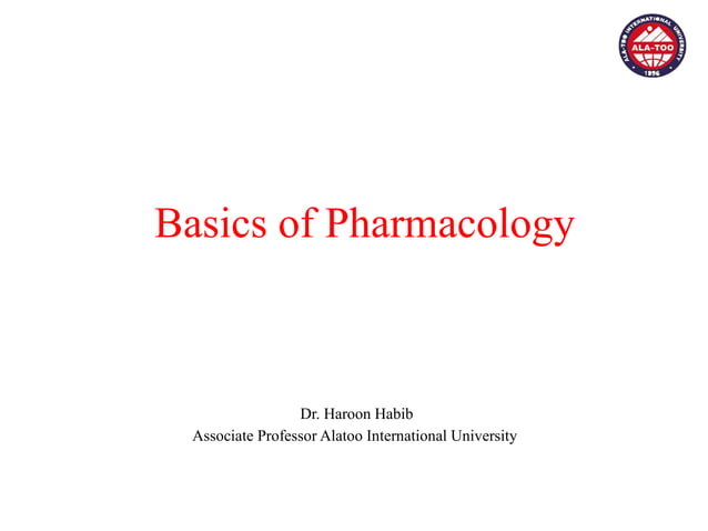 Basics of Pharmacology for MBBS /MD providing insight for starting ...