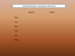 La cuarta declinación latina | PPTX