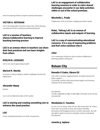 Lac understanding responses | PDF