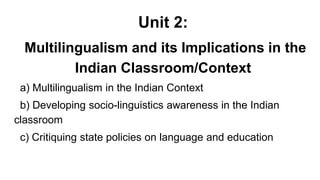 Multilingualism in India | PPTX