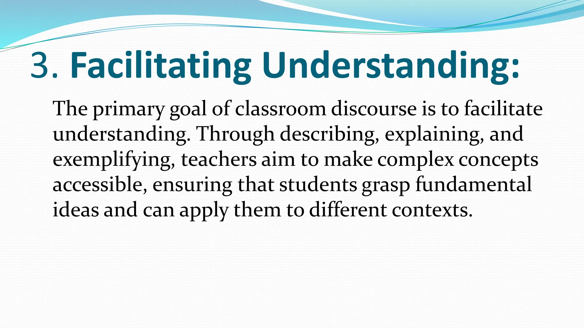 LAC: Classroom discourse: the verbal exchange of ideas and information ...