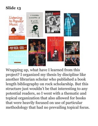 On Being a Rock and Roll Librarian | PDF