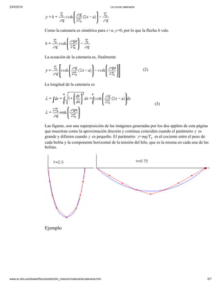 La curva catenaria | PDF | Physics | Science