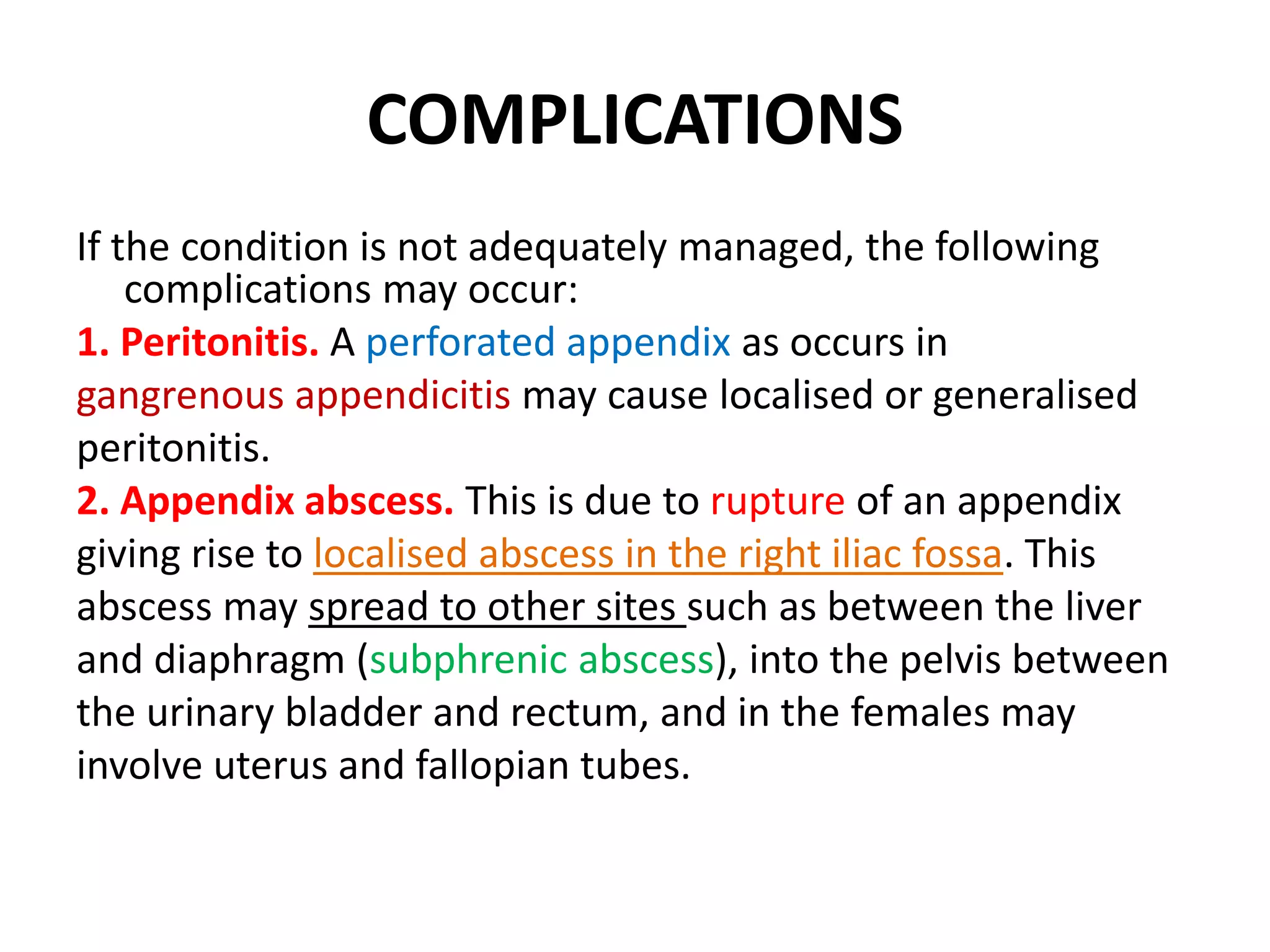 L acute appendicitis | PPTX